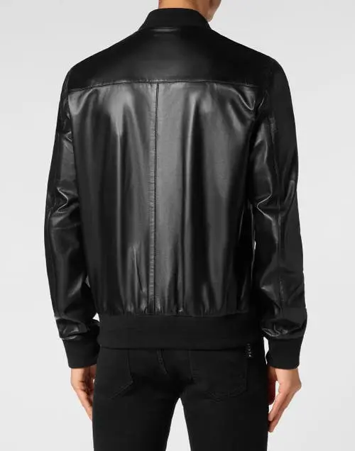 Philipp Plein Leather Bomber