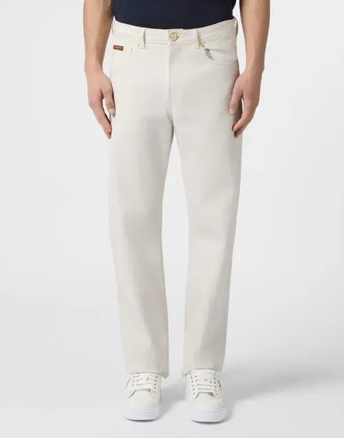 BILLIONAIRE Straight Cut Jeans Bb Monogram - Beige