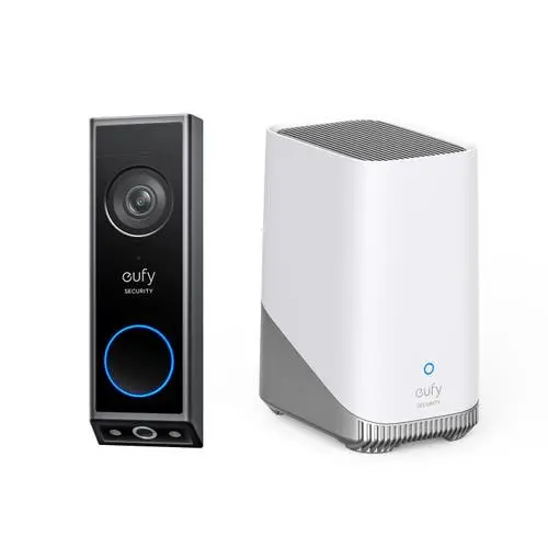 EUFY Video Doorbell E340 With Homebase S380 - Black