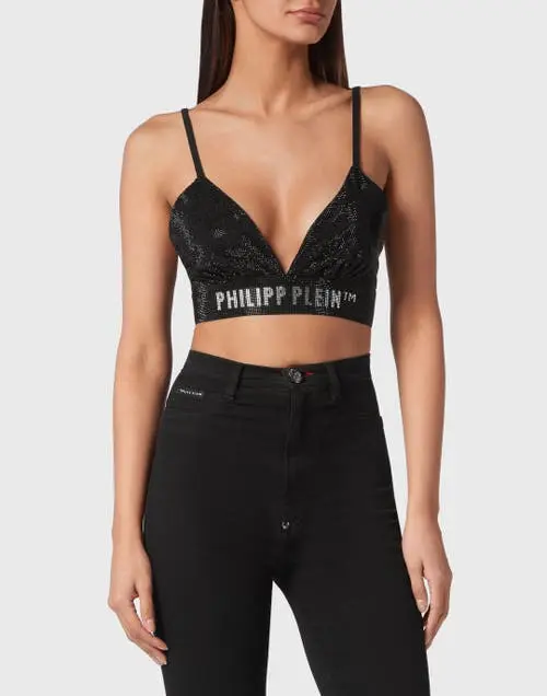 Philipp Plein Bra Stones - Black