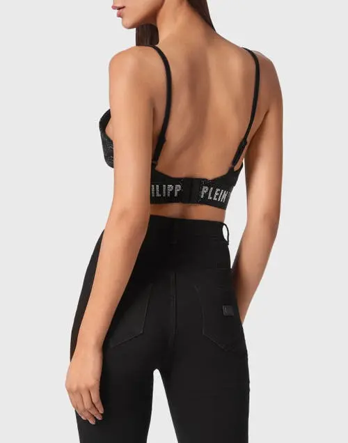 Philipp Plein Bra Stones - Black