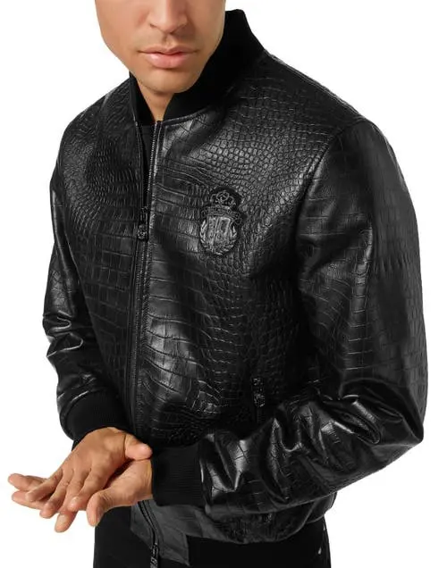 BILLIONAIRE Leather Bomber Cocco