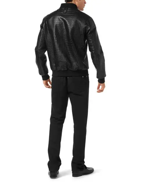 BILLIONAIRE Leather Bomber Cocco