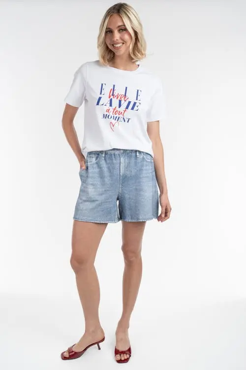 ELLE COLLECTION Graphic Tee - White