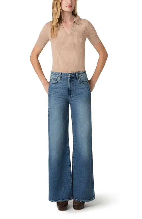 Paige Frances High Waist Wide Leg Jeans