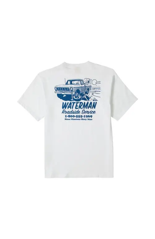 QUIKSILVER WATERMAN Roadside Service Tee - White