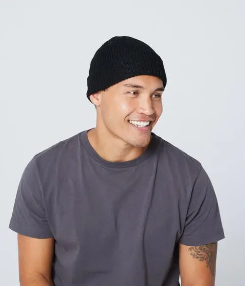 KNOWN SUPPLY Waffle Knit Beanie - Black