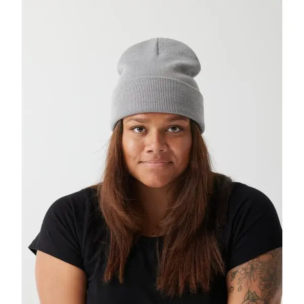 KNOWN SUPPLY Tall Cuff Beanie - Light Grey