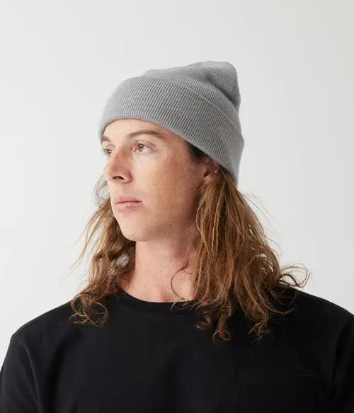 KNOWN SUPPLY Tall Cuff Beanie - Light Grey