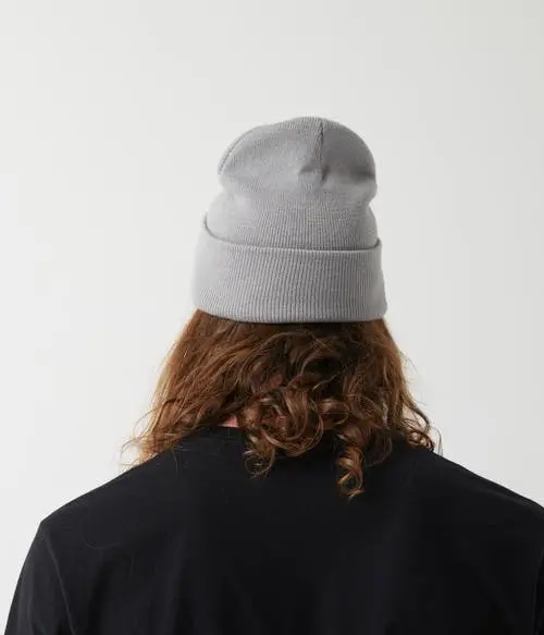 KNOWN SUPPLY Tall Cuff Beanie - Light Grey