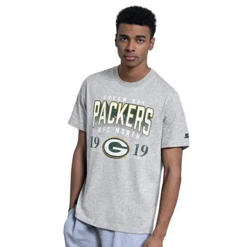 STARTER Heather Gray Bay Packers Two-pack Logo T-shirt Set