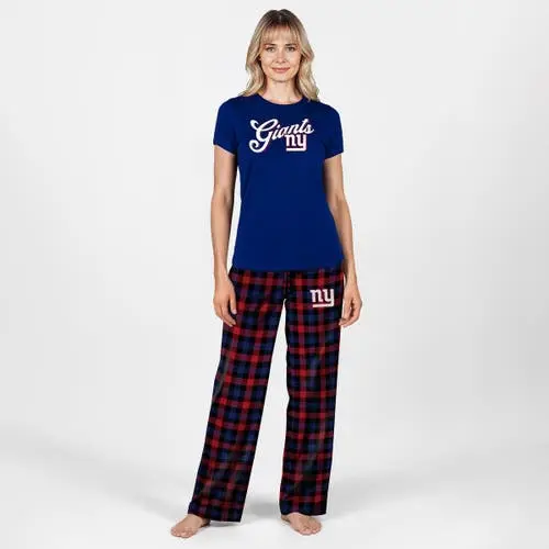 CONCEPTS SPORT Red New York Giants Highland Sleep Set - Royal