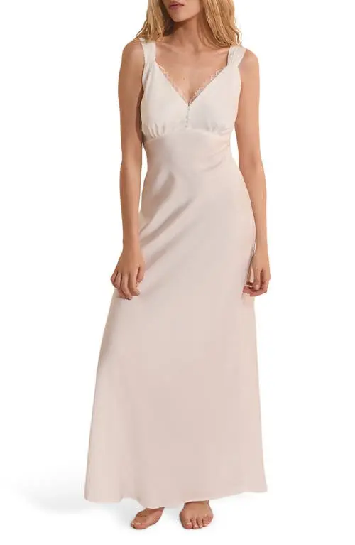 ETAM Bridal Bliss Satin Maxi Chemise - White