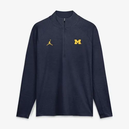 JORDAN BRAND Michigan Wolverines Dri-fit Stride Half-zip Running Top