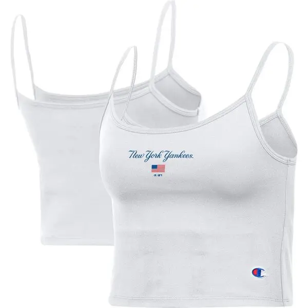 Champion New York Yankees America Scoop Tank Top - White