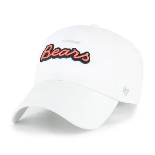 '47 Chicago Bears Trendy Script Clean Up Adjustable Hat - White