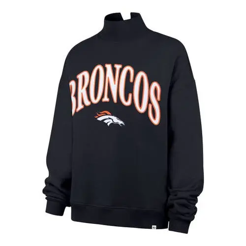 '47 Denver Broncos Oversized Vantage Mock Neck Sweatshirt