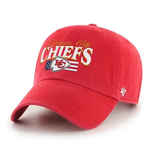 '47 Kansas City Chiefs American Flag Clean Up Adjustable Hat