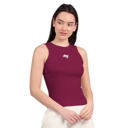 STARTER Tampa Bay Buccaneers Athleisure Cropped Tank Top - Maroon
