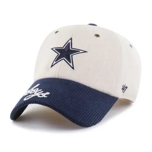 '47 47 Dallas Cowboys Rope Script Clean Up Adjustable Hat - Natural