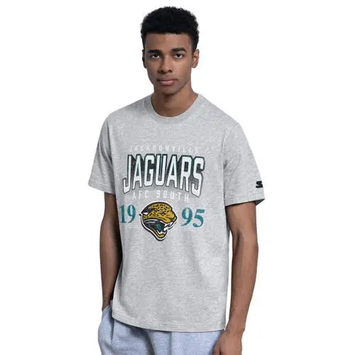 STARTER Heather Gray Jacksonville Jaguars Two-pack Throwback Logo T-shirt Set
