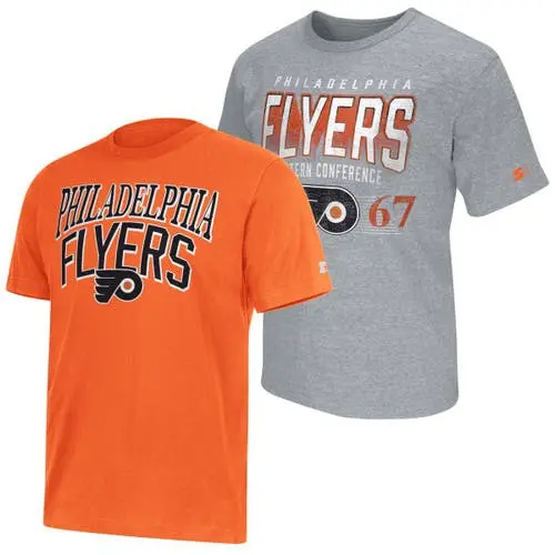 STARTER Heather Gray Philadelphia Flyers Two-pack T-shirt Set