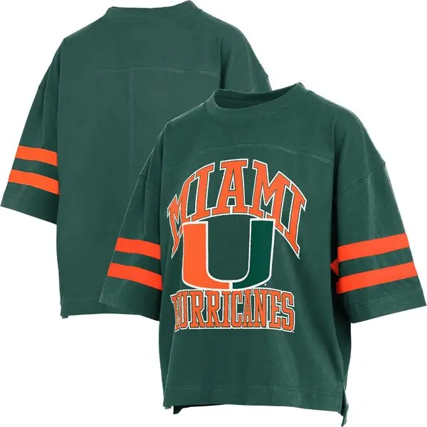 PRESSBOX Miami Hurricanes Wayne Tyler Cropped T-shirt