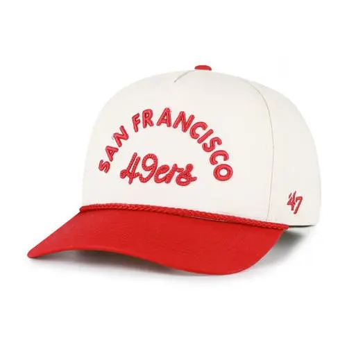 '47 47 San Francisco 49ers Rope Script Hitch Adjustable Cap - Natural