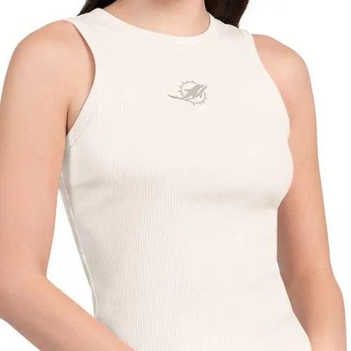 STARTER Miami Dolphins Athleisure Cropped Tank Top