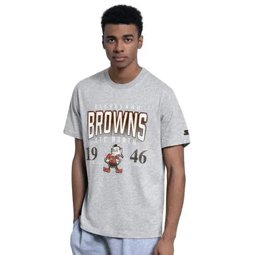 STARTER Heather Gray Cleveland S Two-pack Throwback Logo T-shirt Set