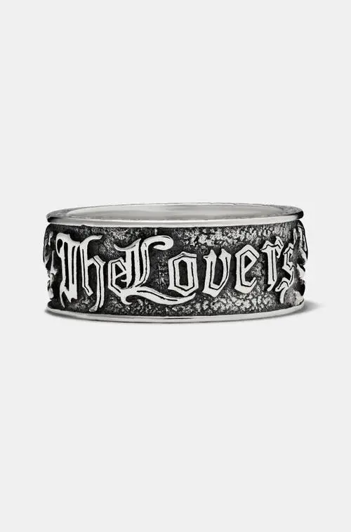 DISTURBIA Amorata Sterling Engraved Band Ring