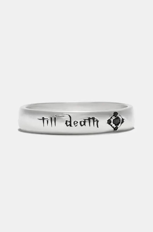 DISTURBIA Till Death Thick Sterling Ring