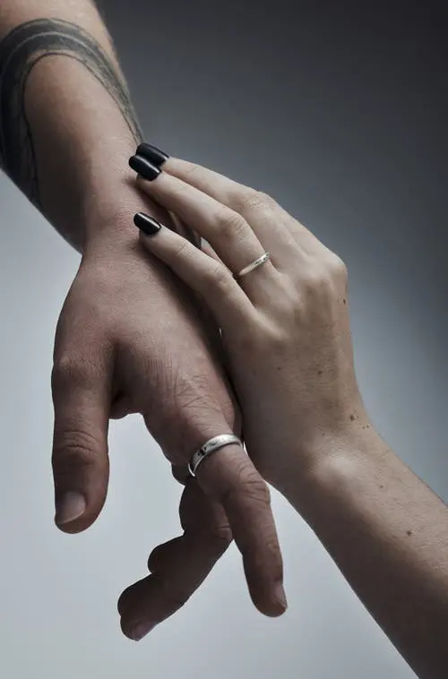 DISTURBIA Till Death Thick Sterling Ring