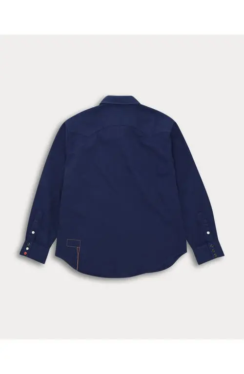 FORTELA Smith Texan Cotton Shirt - Blue