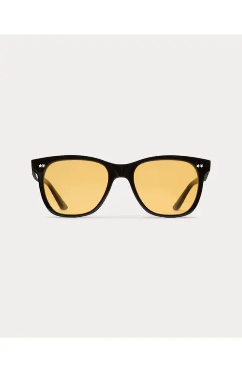 FORTELA Jfk Sunglasses In Tortoiseshell Acetate - Black