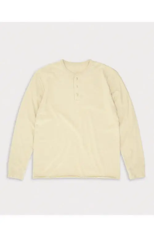 FORTELA Bliss Cotton Long Sleeve Serafino T-shirt - Ecru