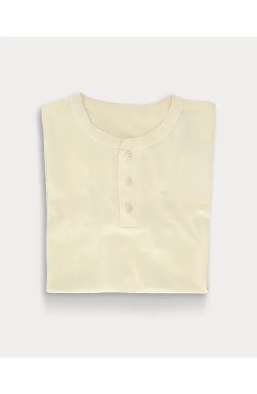 FORTELA Bliss Cotton Long Sleeve Serafino T-shirt - Ecru