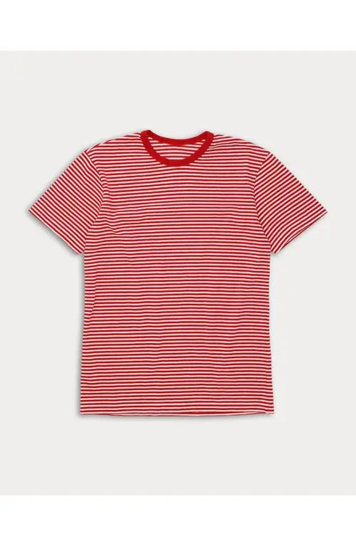 FORTELA Stripes Striped Pattern T-shirt - Red