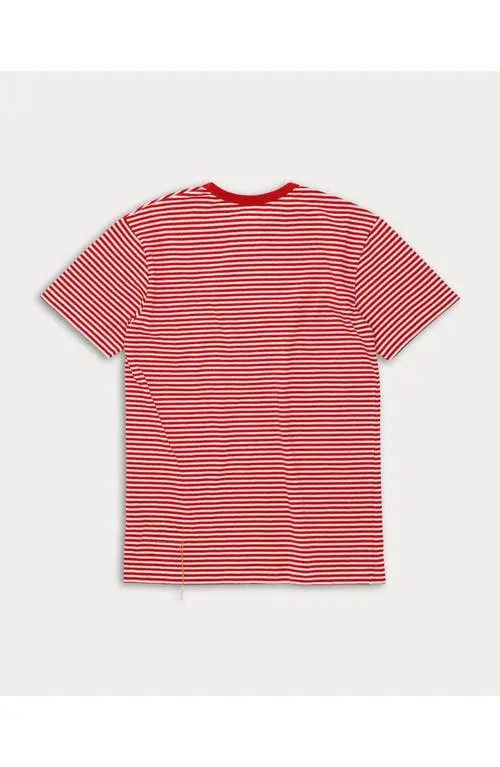 FORTELA Stripes Striped Pattern T-shirt - Red