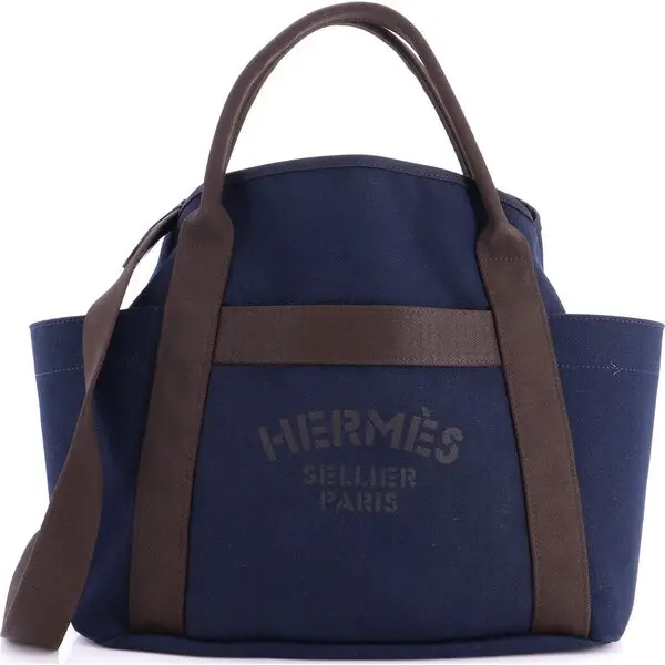 Hermès Sac De Pansage Groom Handbag Canvas - Blue