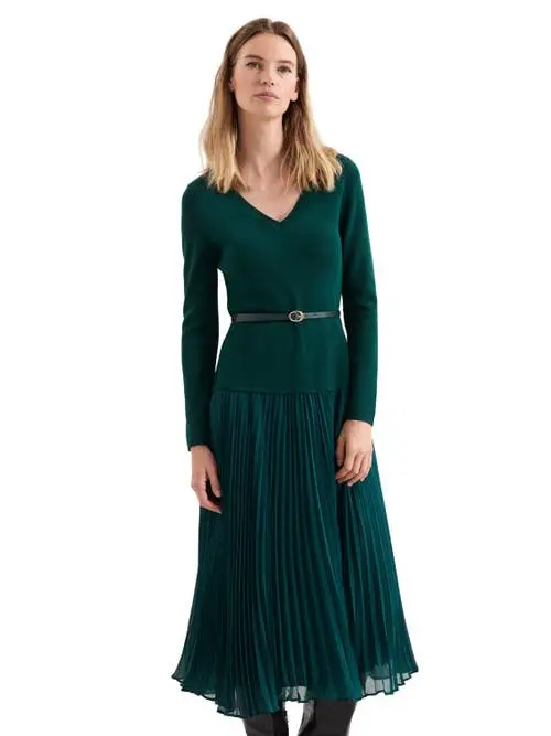 PHASE EIGHT Kai V-neck Dress - Green