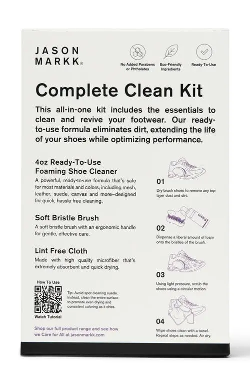 Jason Markk Complete Clean 3-piece Shoe Care Kit