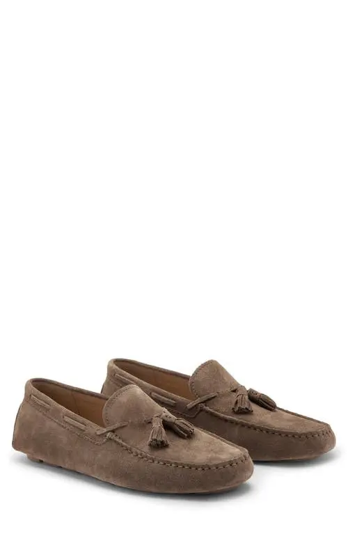 Mango Leather Driving Shoe - Medium Brown