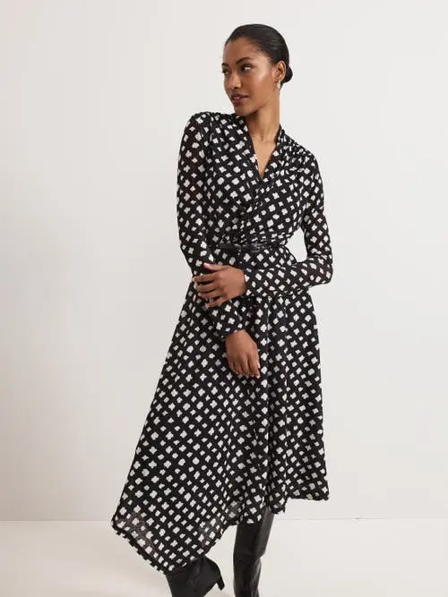 PHASE EIGHT Caitlin Asymmetric Wrap Midi Dress