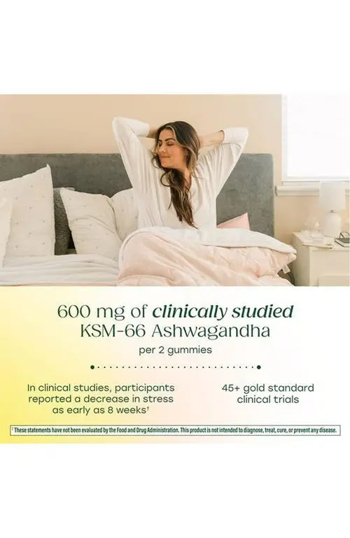 MEGAFOOD Ashwagandha Gummies, Zero Sugar, Clinically Studied Ashwagandha Ksm 66, Vegan