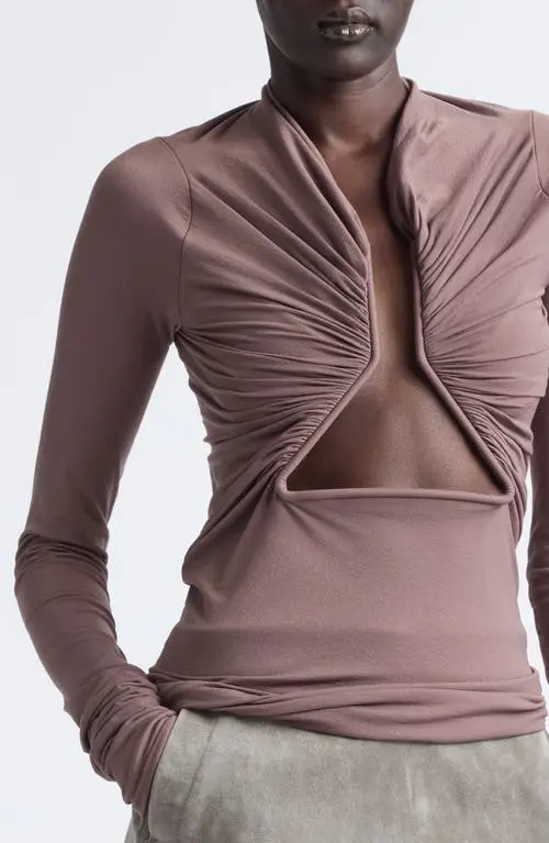 Rick Owens Prong Cutout Long Sleeve Top