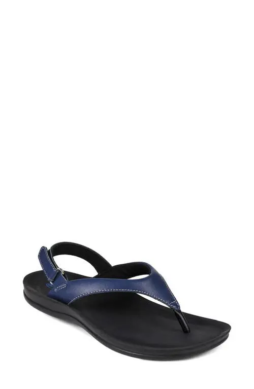 AEROTHOTIC Aura Faux Leather Sandal - Navy