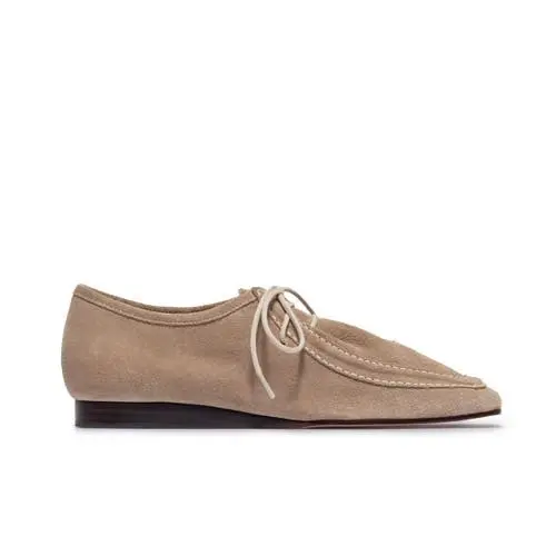 Bernardo Tate Lace Up Flat - Sandstone