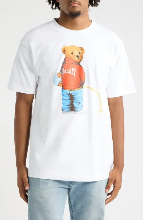 MARKET Trouble Making Bear Cotton Graphic T-shirt