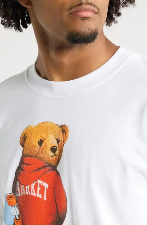 MARKET Trouble Making Bear Cotton Graphic T-shirt